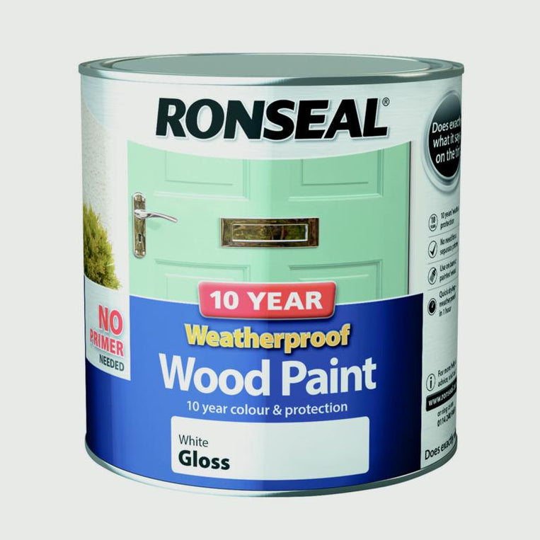 Ronseal 10 Year Weatherproof Gloss Wood Paint — Shoppaint.co.uk